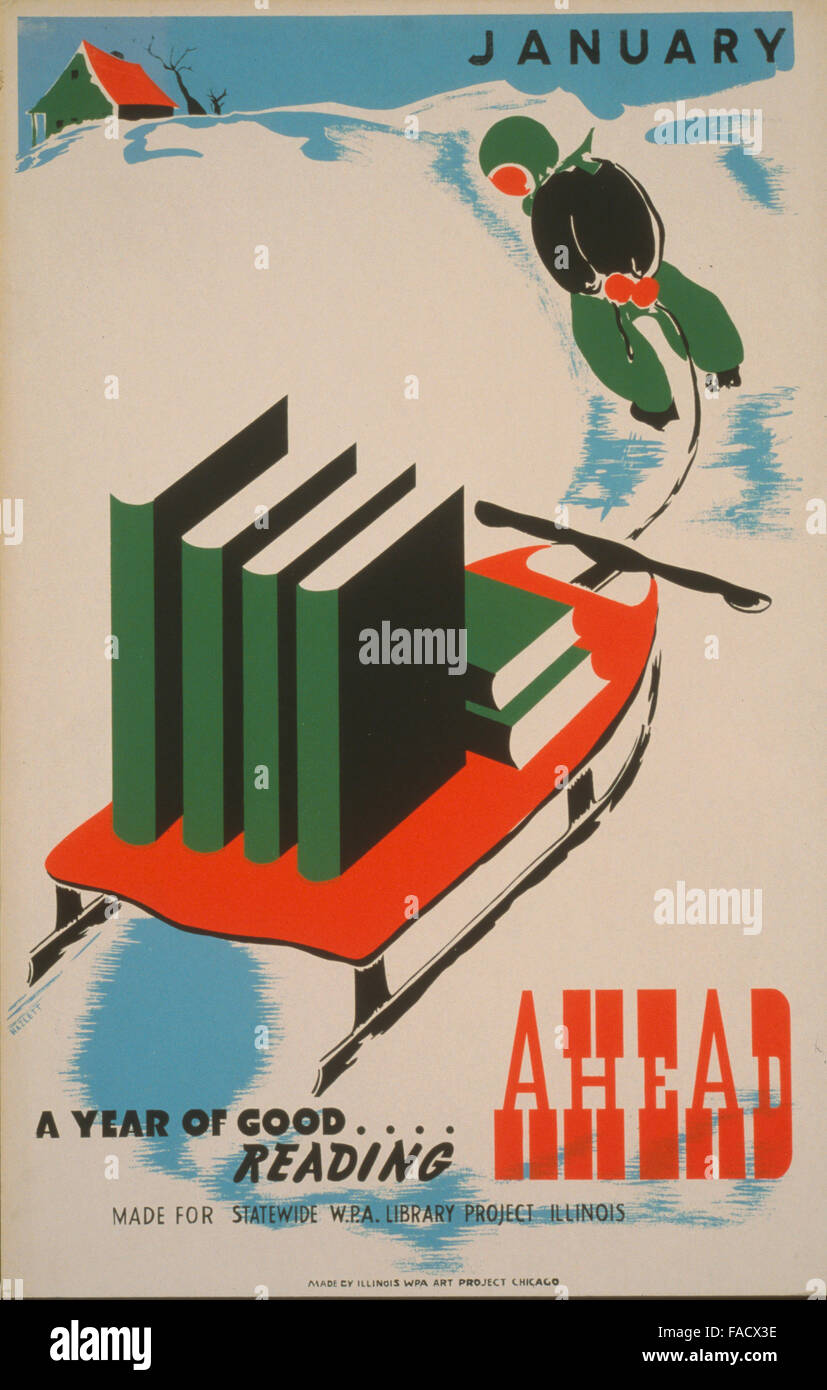 Work Projects Administration (WPA) poster for reading and libraries ...