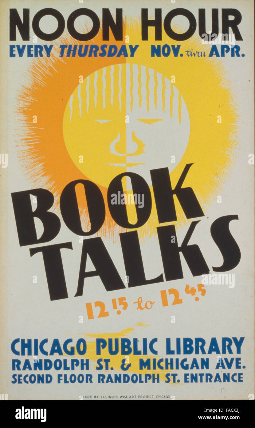 Work Projects Administration (WPA) poster for reading and libraries ...