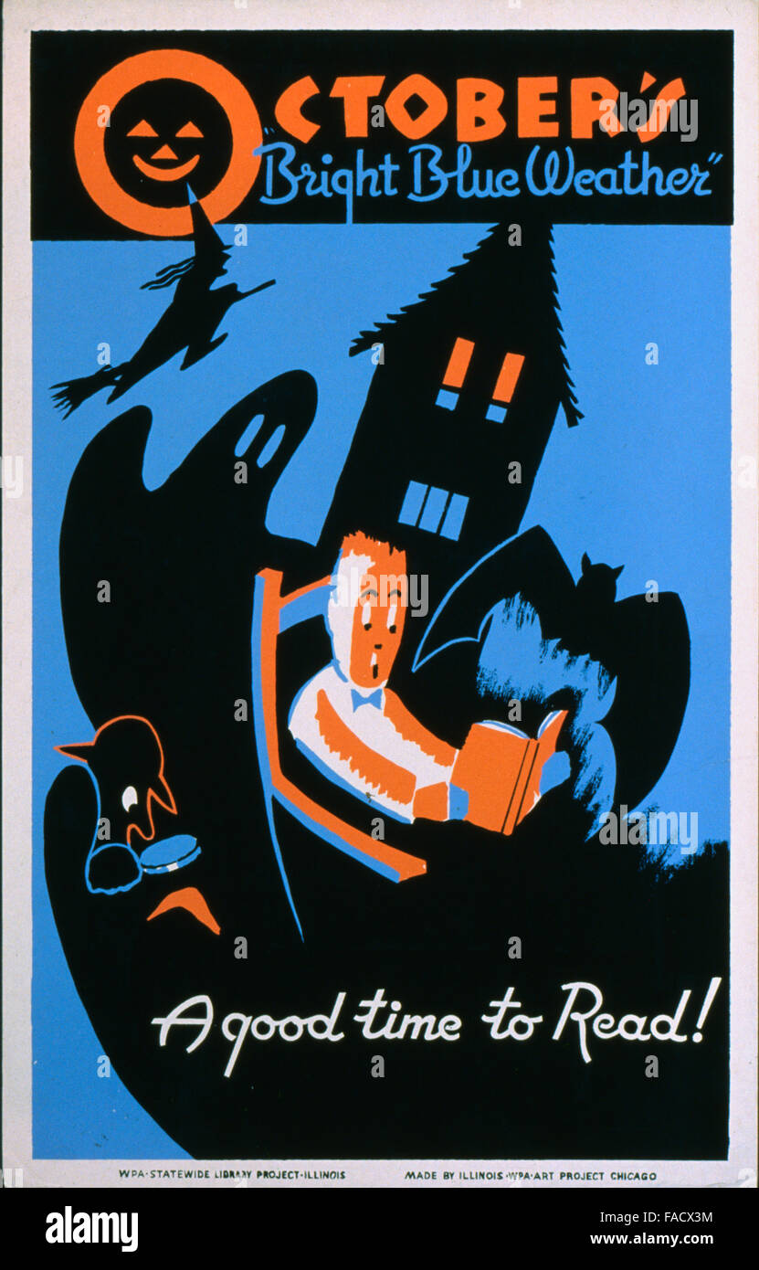 Work Projects Administration (WPA) poster for reading and libraries ...