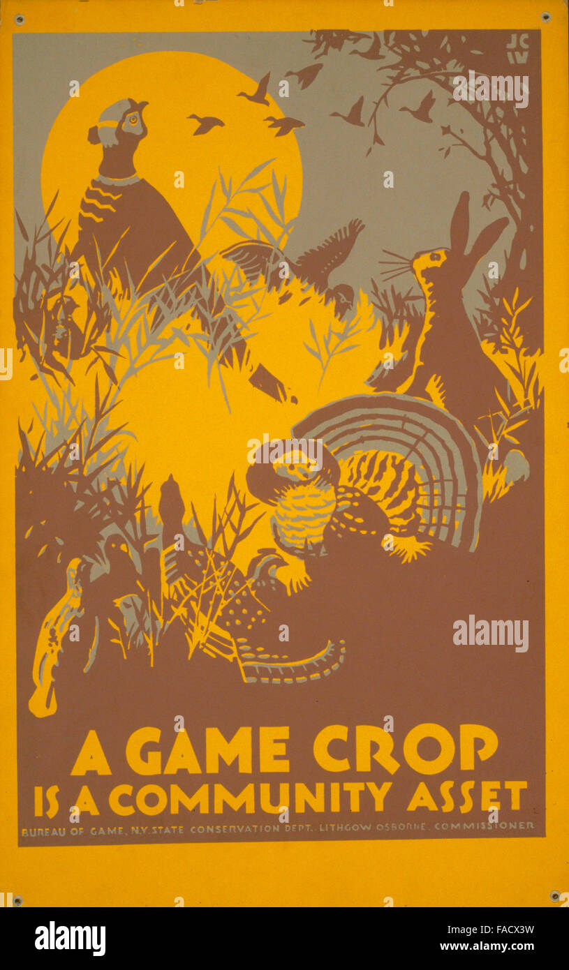 Work Projects Administration (WPA) poster for the New York State Dept ...