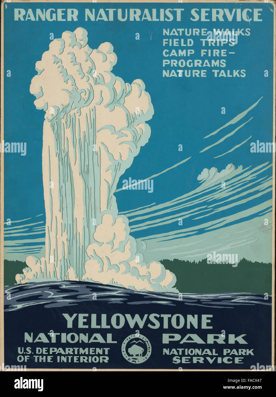 Work Projects Administration (WPA) poster for the National Park Service ...