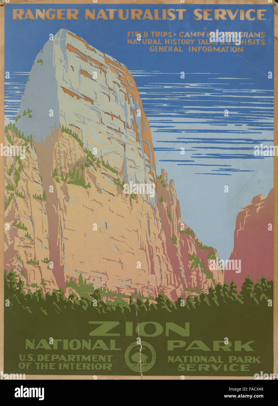Work Projects Administration (WPA) poster for the National Park Service ...