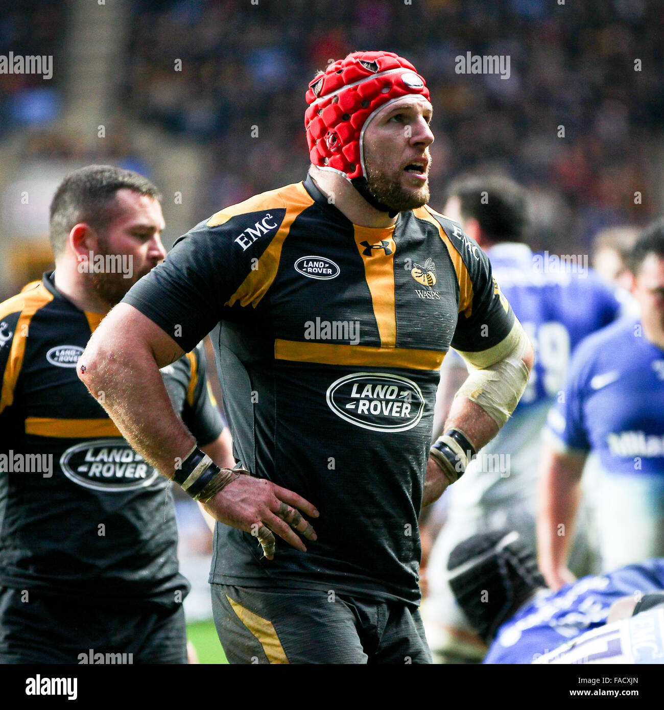 Coventry, England, 27th, December, 2015. Wasps captain James Haskell ...