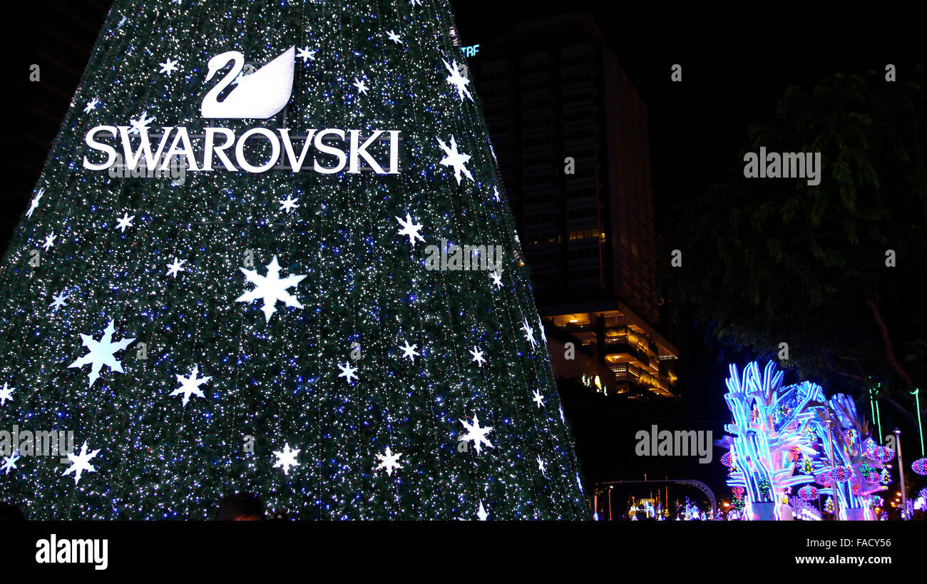 Swarovski christmas tree in front of ION Orchard at Orchard Road in ...
