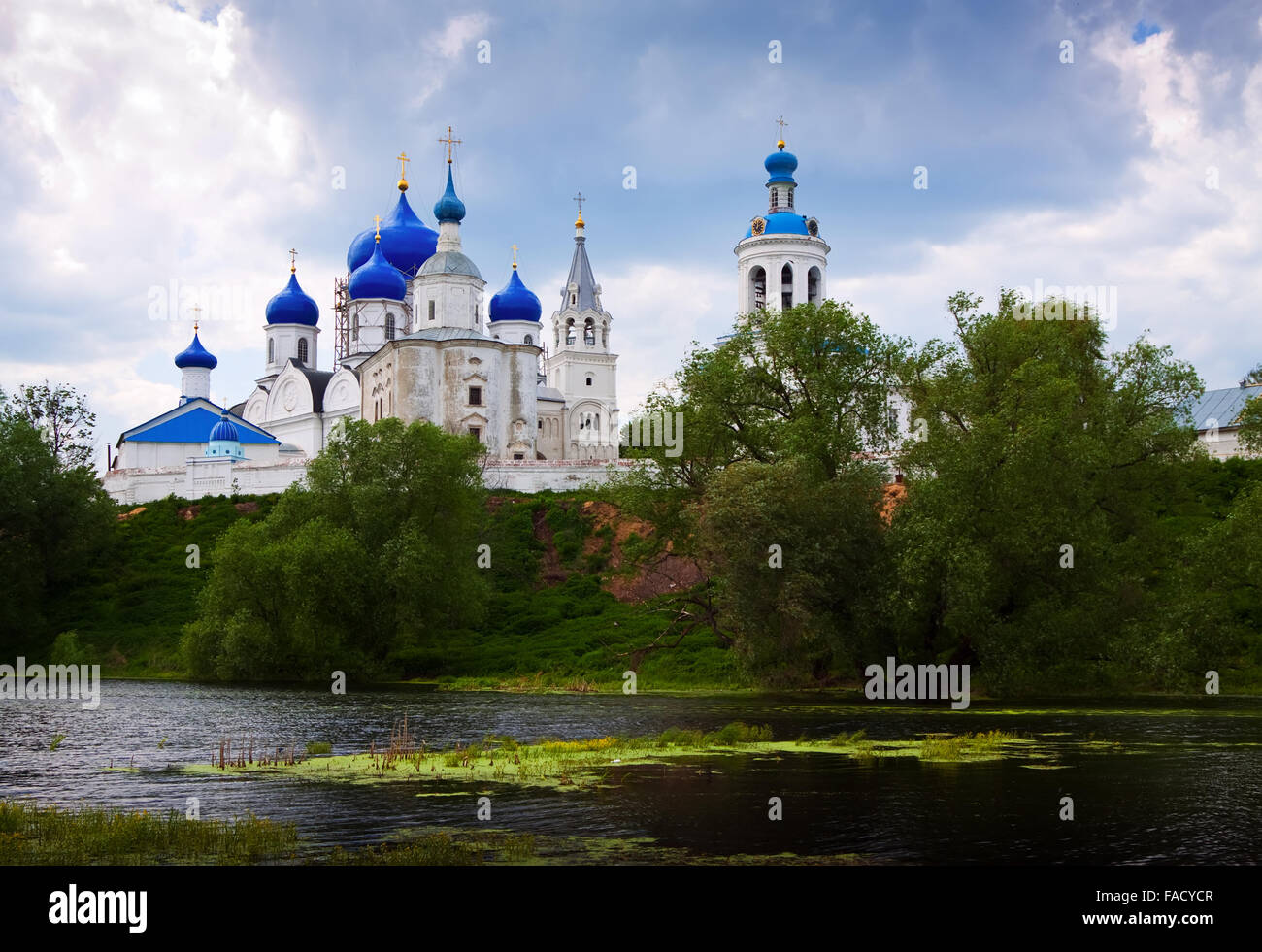 Summer view of nunnery. Bogolyubovo, Vladimir region, Golden Ring of ...