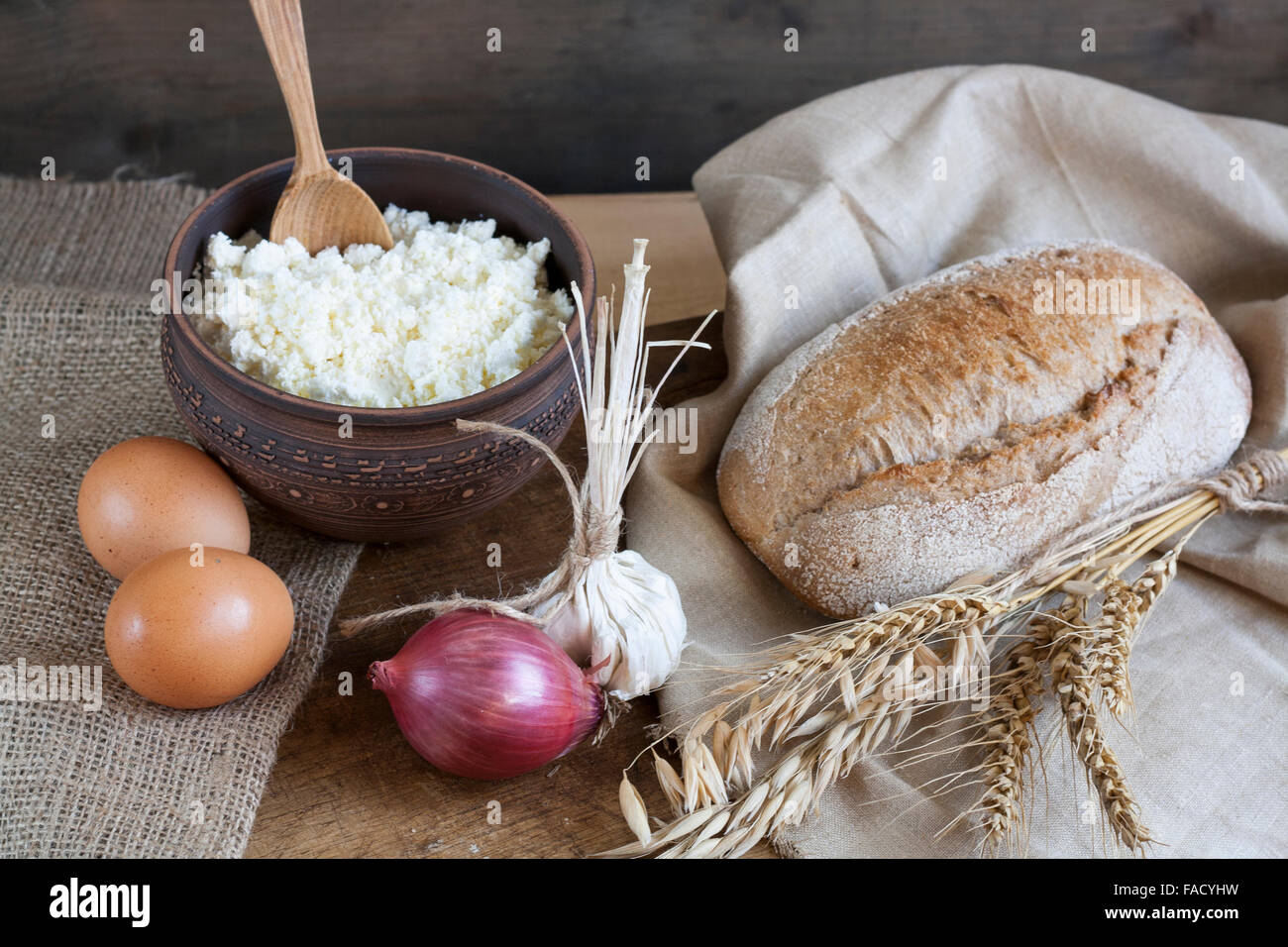 Rustic natural dairy products. Rustic natural dairy products cottage ...