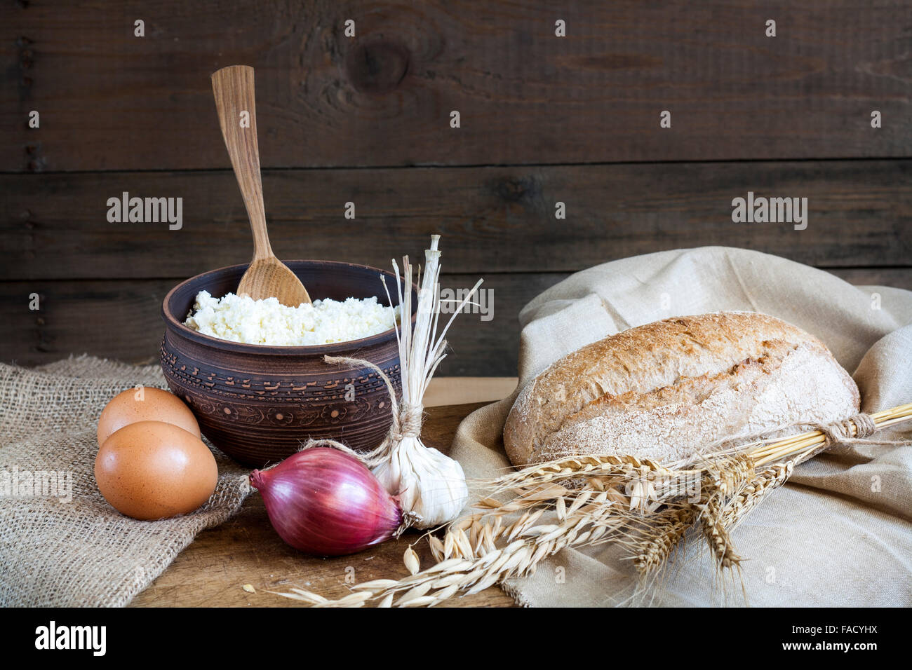 Rustic natural dairy products. Rustic natural dairy products cottage ...