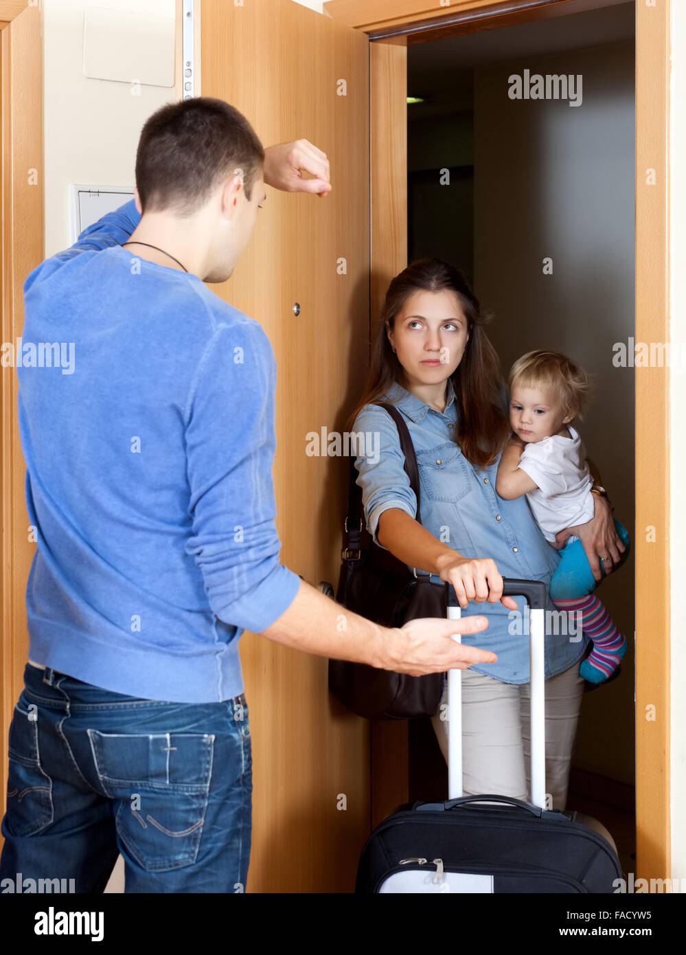 Angry wife leave door hi-res stock photography and images - Alamy
