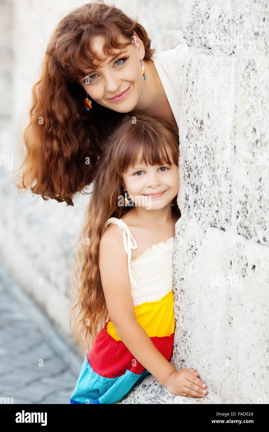 Mather with daughter Stock Photo - Alamy