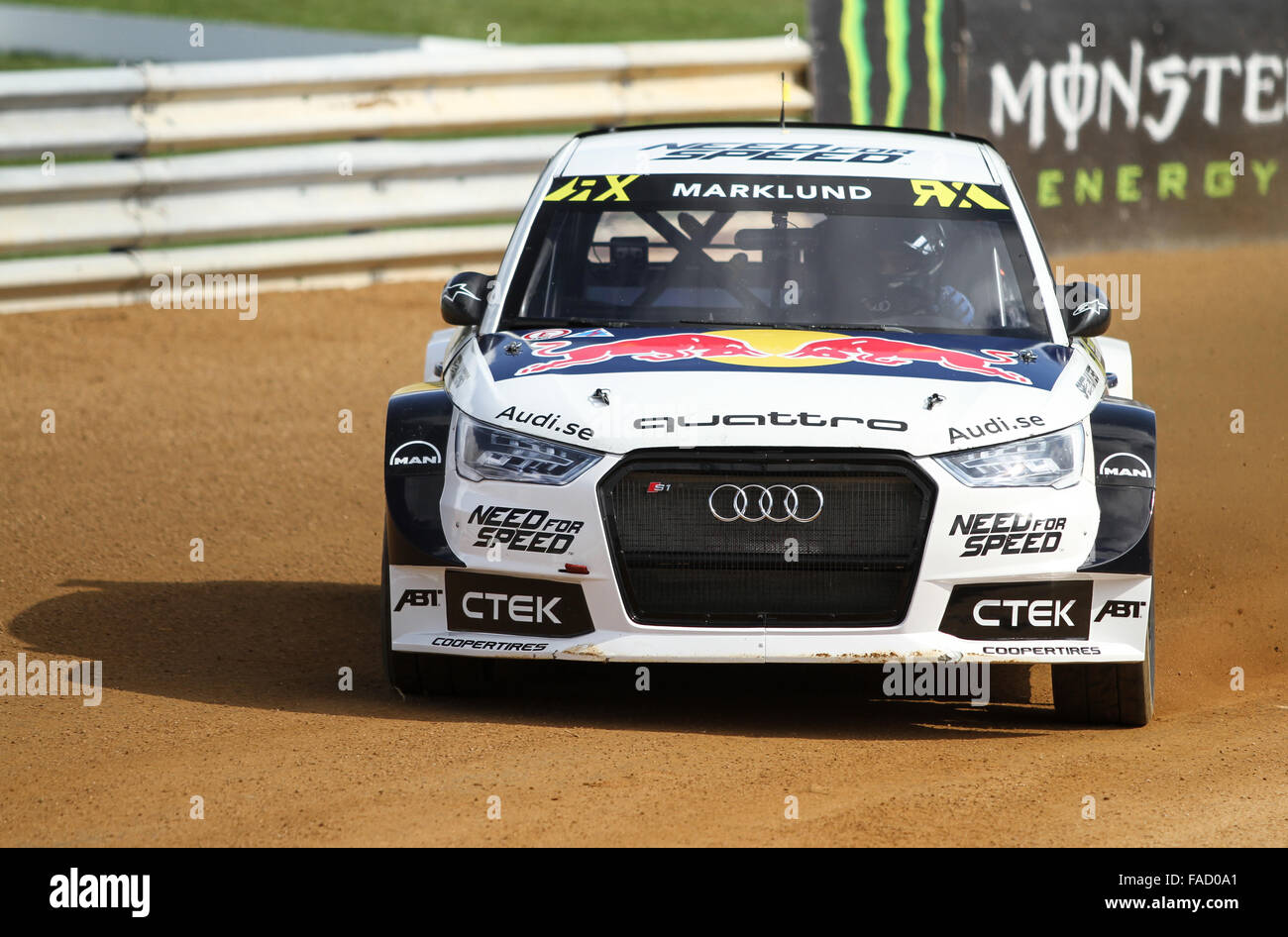 Anton Marklund drives Audi S1 of EKS Team in FIA World Rallycross ...
