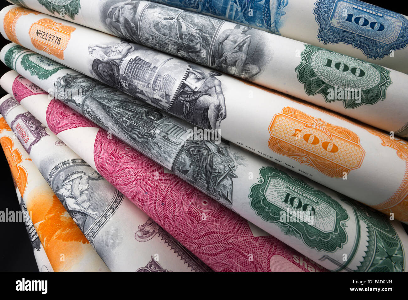 PAPER BONDS AND STOCK CERTIFICATES OF UNITED STATES OF AMERICA Stock ...