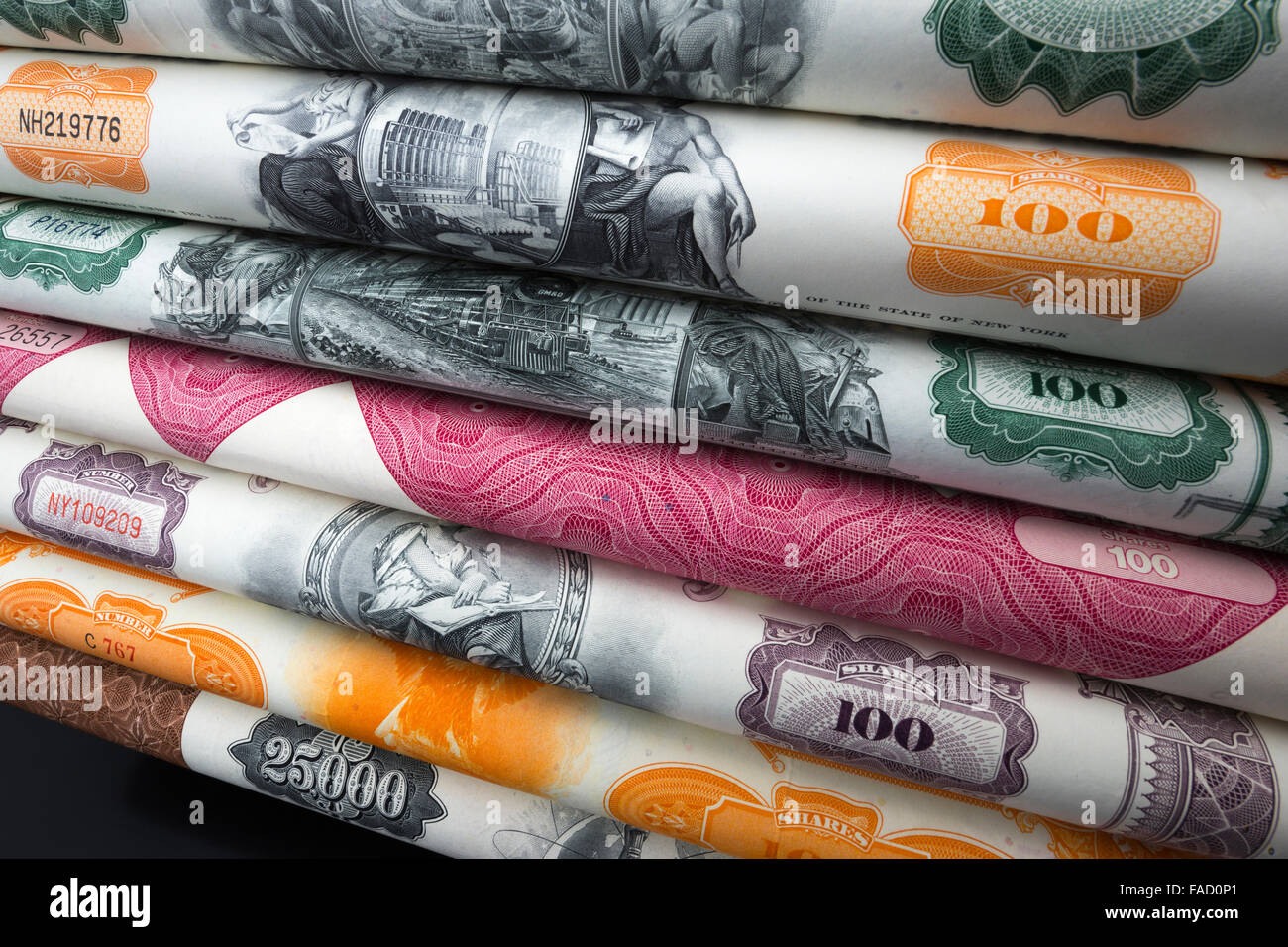 PAPER BONDS AND STOCK CERTIFICATES OF UNITED STATES OF AMERICA Stock ...