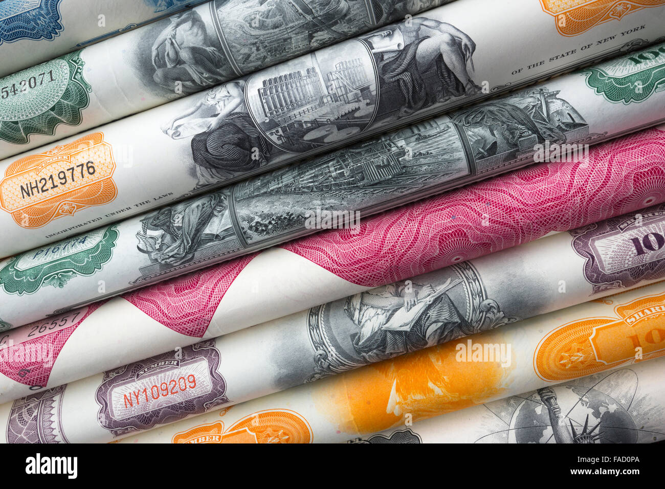 PAPER BONDS AND STOCK CERTIFICATES OF UNITED STATES OF AMERICA Stock ...