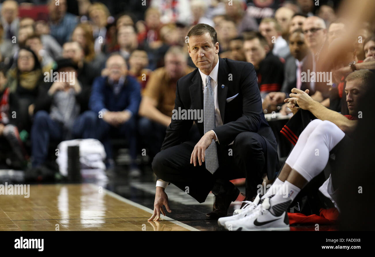 TERRY STOTTS watches the game. The Portland Trail Blazers hosted the ...