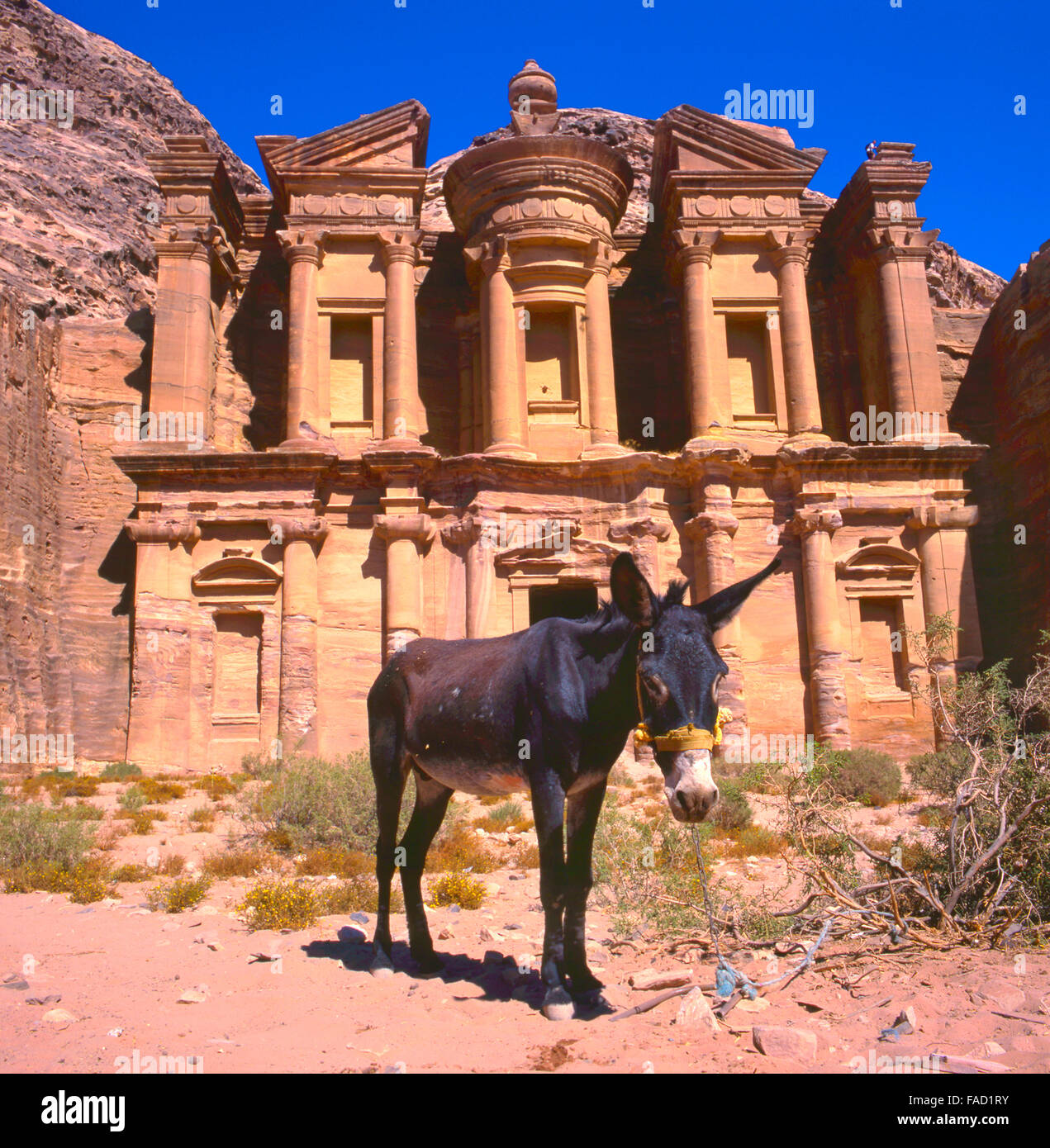The Ed-Deir grave in Petra.The old city of Petra is an UNESCO World ...