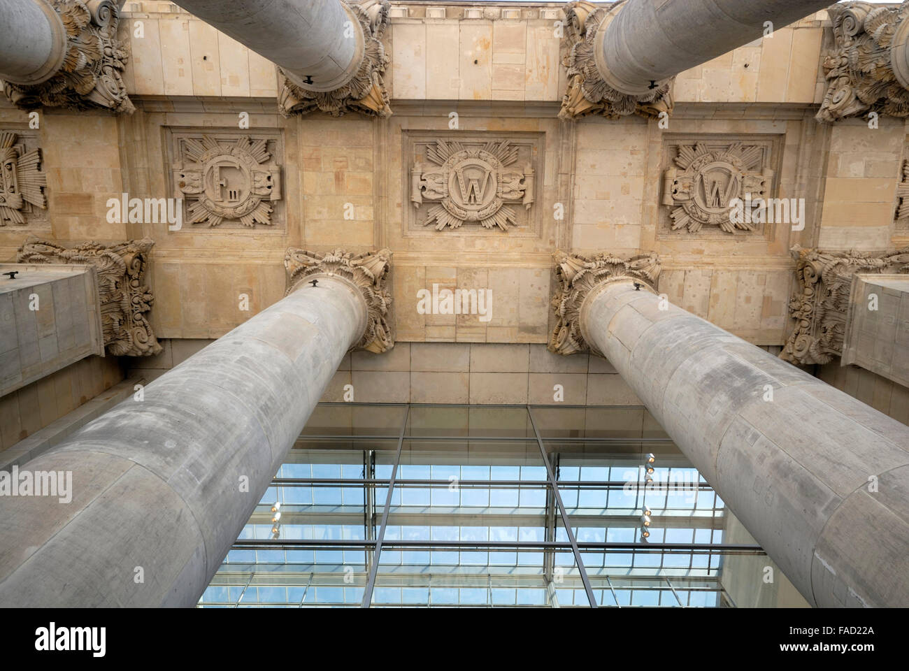 Detail of The Reichstag, the German Parliament, in Berlin, Germany ...