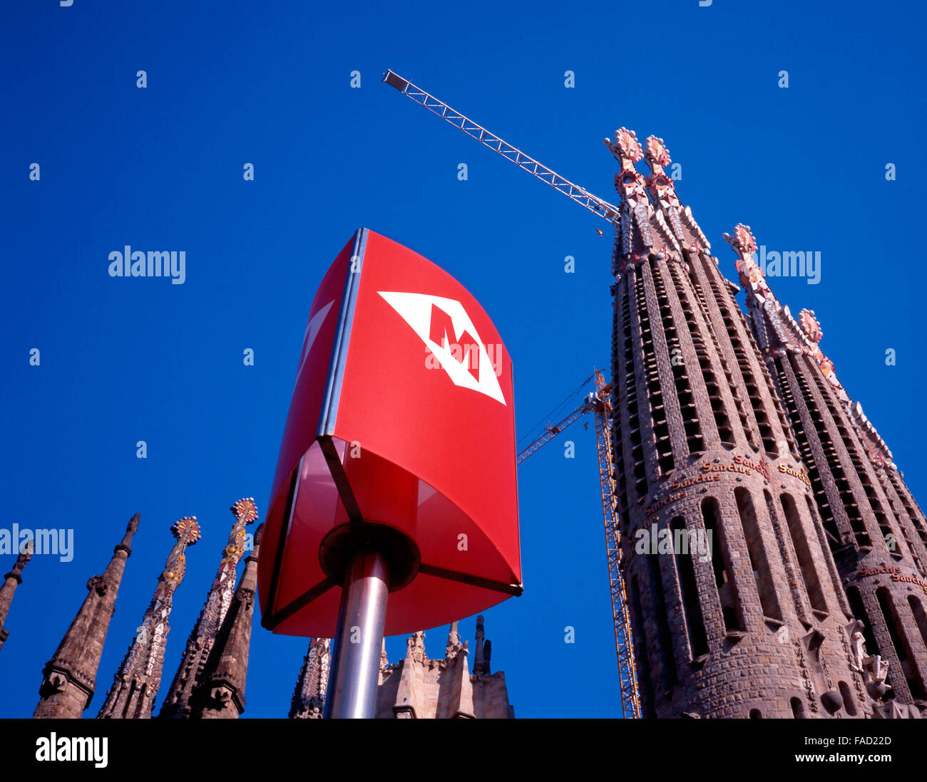 The uncompleted Sagrada Familia Church by Antoni Gaudi in Barcelona ...