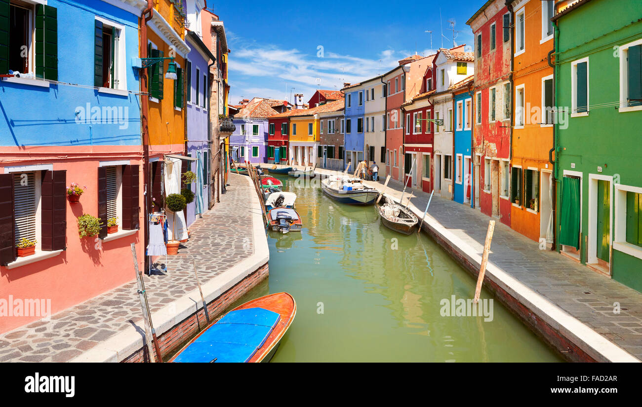 Village Burano near Venice, (Burano Lagoon Island), Italy Stock Photo - Alamy