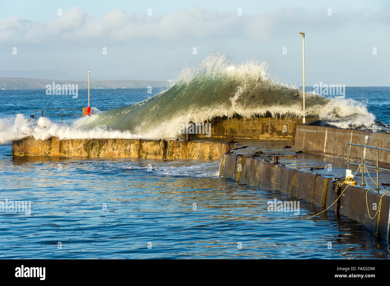 Wave overtopping sea wall hi-res stock photography and images - Alamy