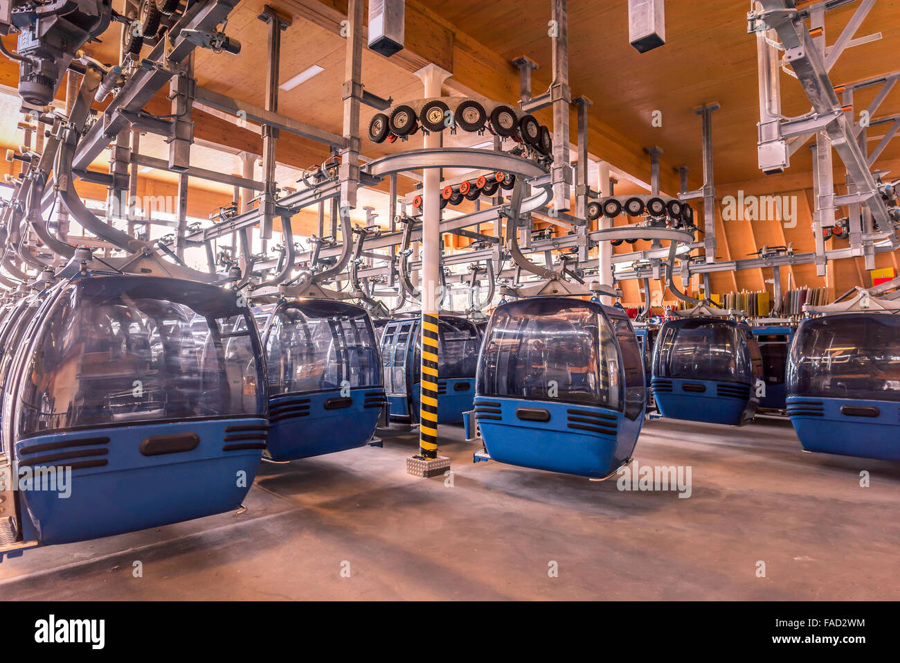 Cable cars depot Stock Photo - Alamy