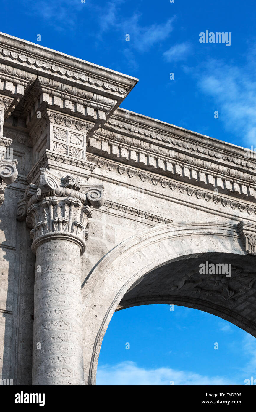 beautiful old arch against the blue sky Stock Photo - Alamy