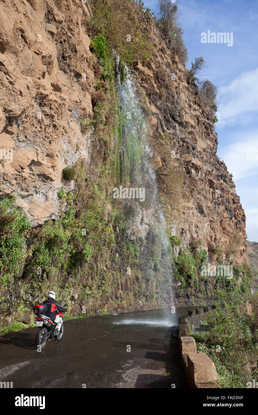 Waterfall at the old coastal road, also called "the car washing street ...