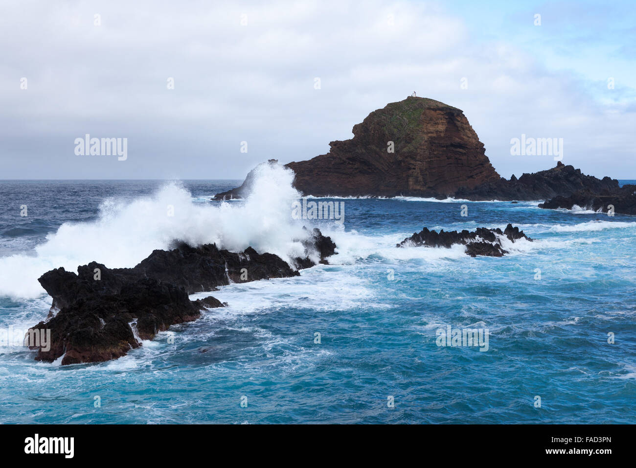High waves. Porto Moniz, Madeira Stock Photo - Alamy