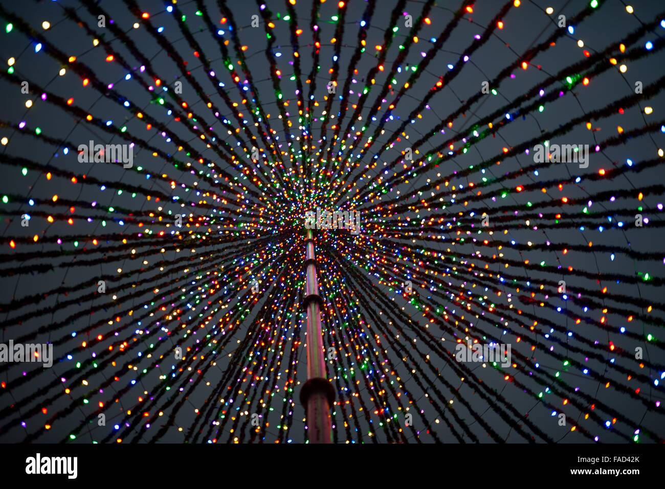 Christmas Tree LIghts, Inside Out Stock Photo - Alamy