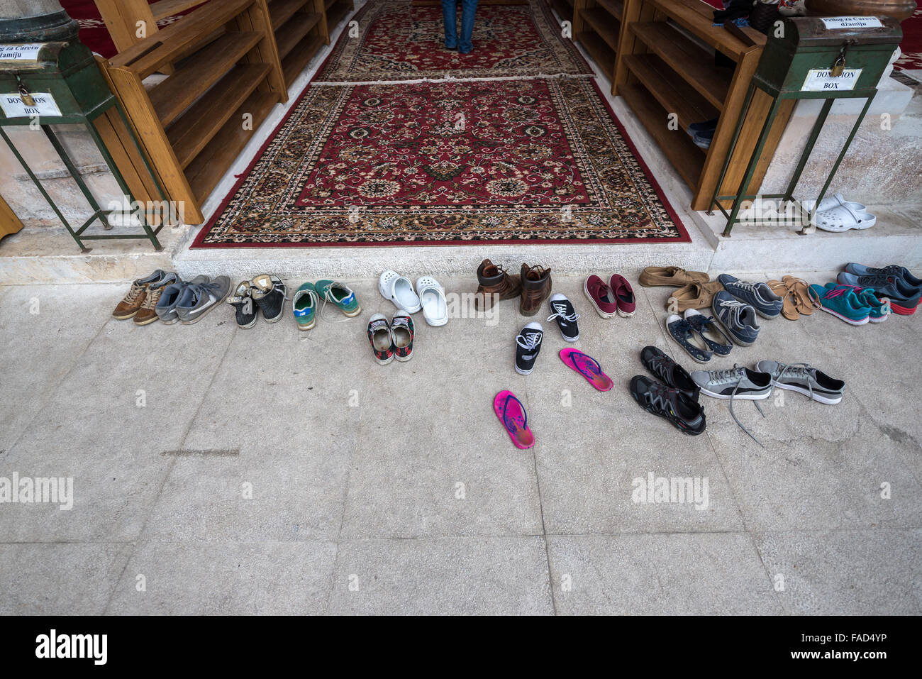 prayers shoes in front of 15th century classical Ottoman Emperor's ...
