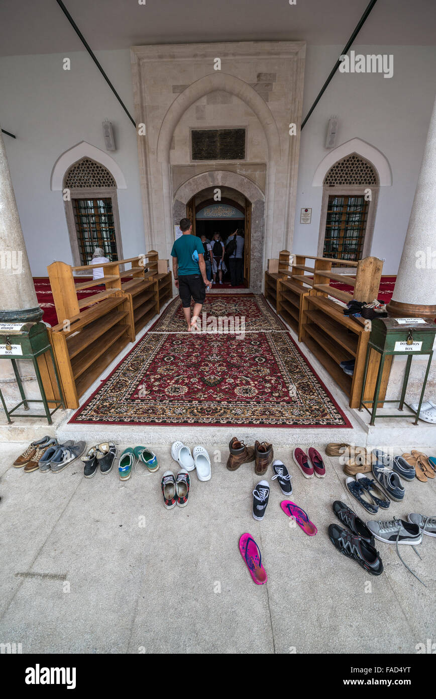 prayers shoes in front of 15th century classical Ottoman Emperor's ...