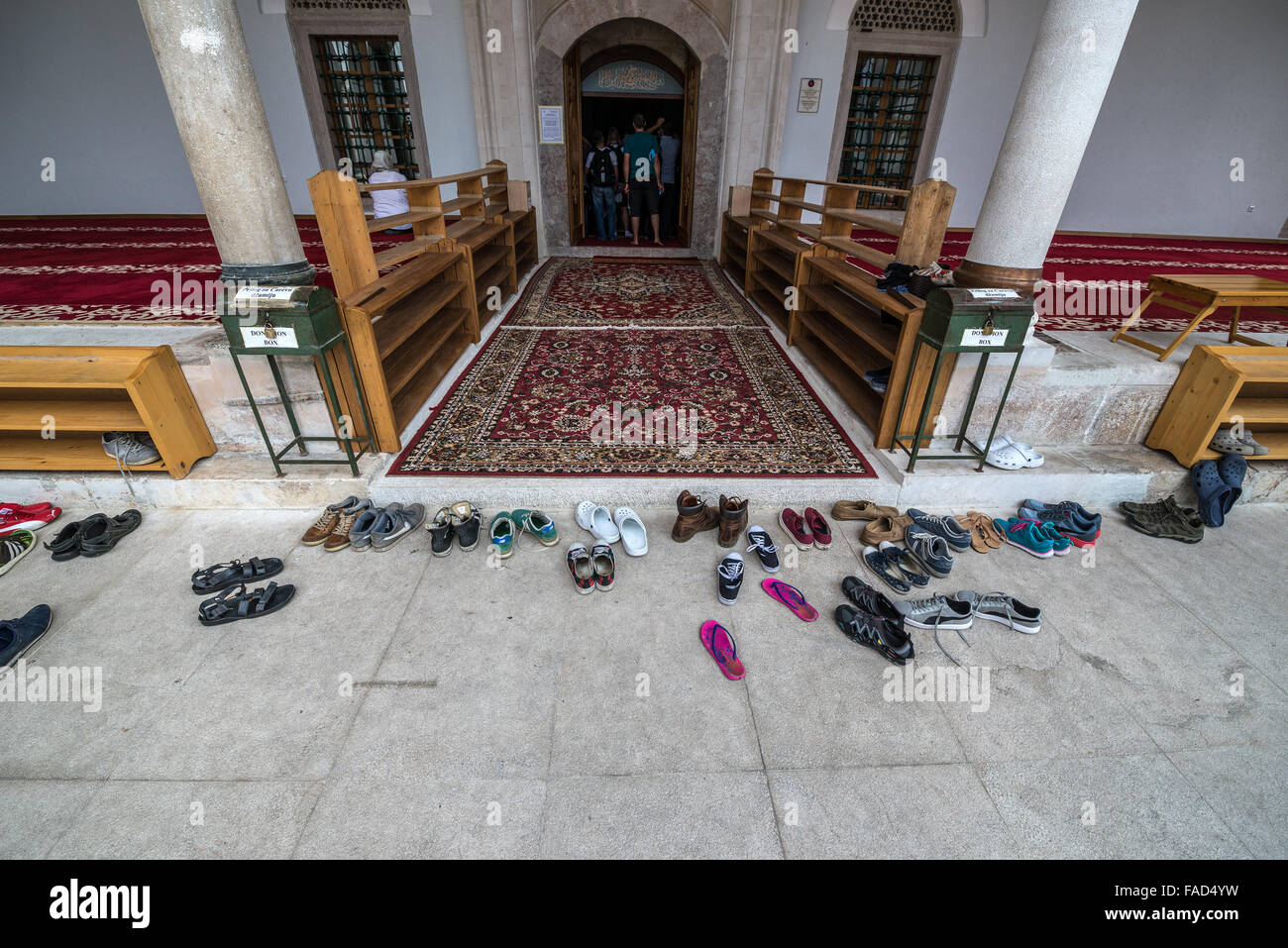 prayers shoes in front of 15th century classical Ottoman Emperor's ...