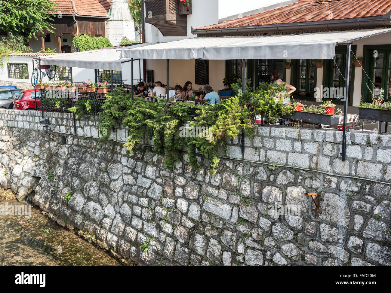 traditional Bosnian restaurant Inat kuca (House of Spite), Old Town of ...