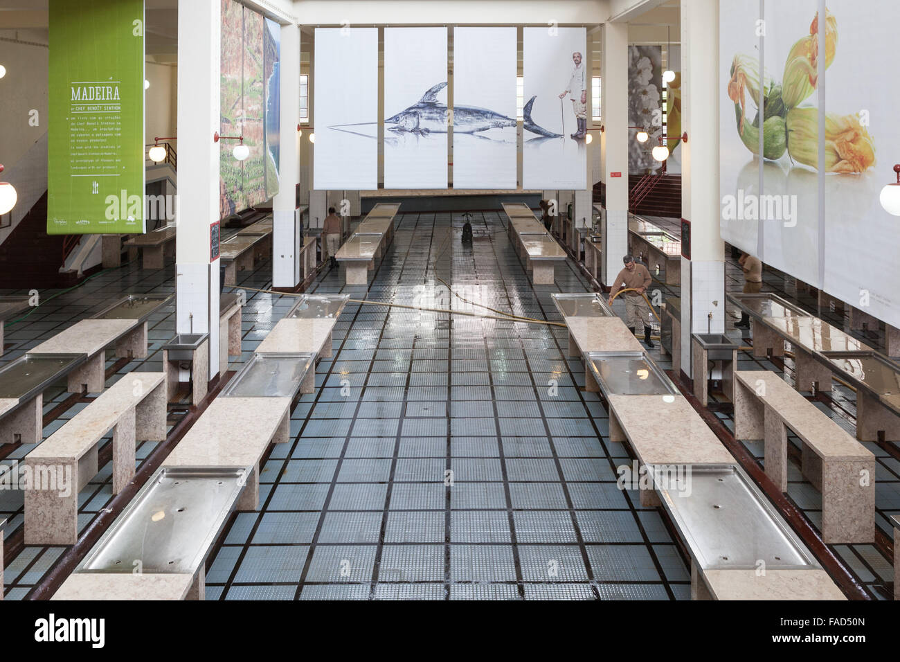 Fish market area in Mercado dos Lavradores (Farmers' Market). Funchal ...