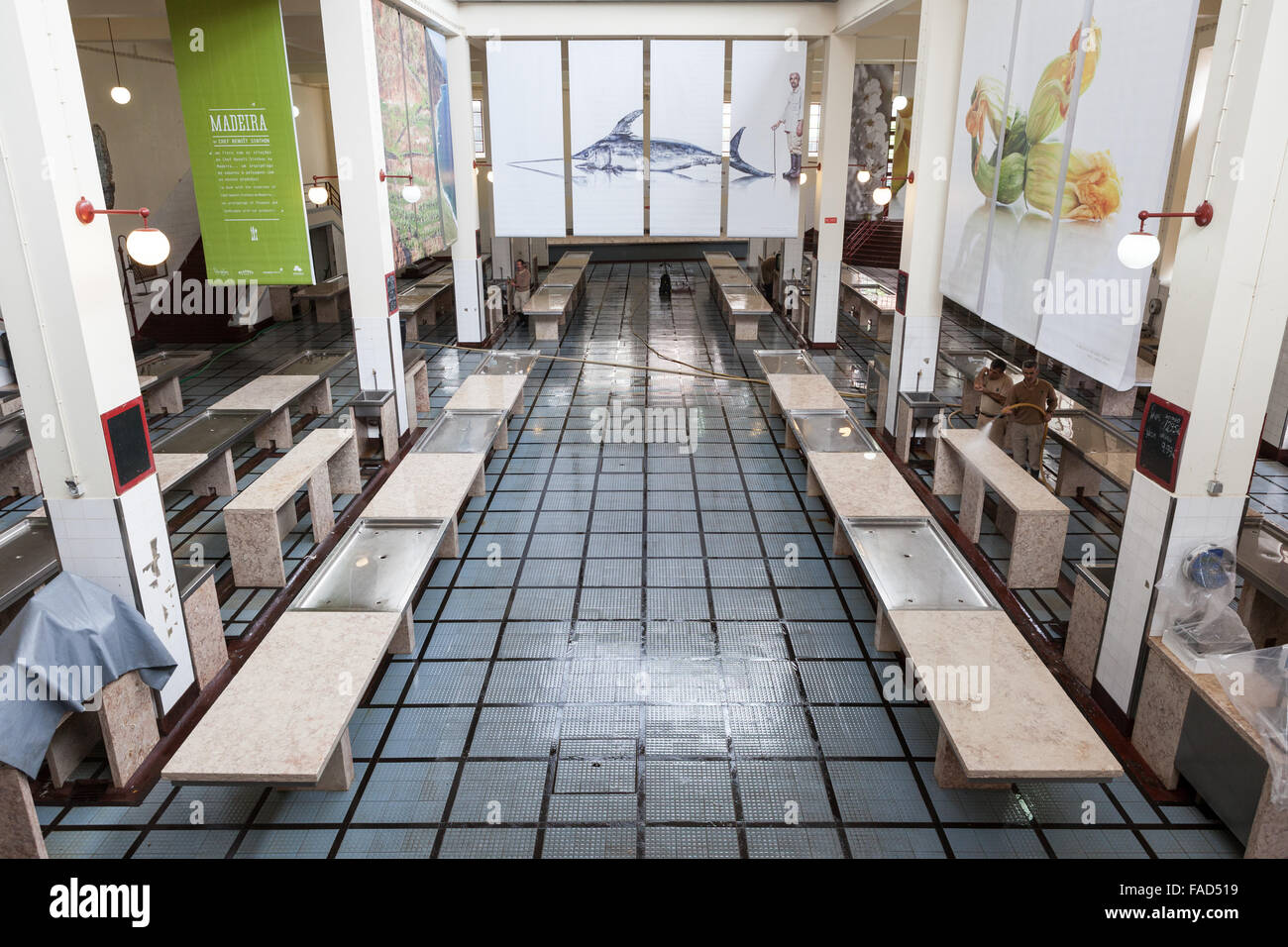 Fish market area in Mercado dos Lavradores (Farmers' Market). Funchal ...