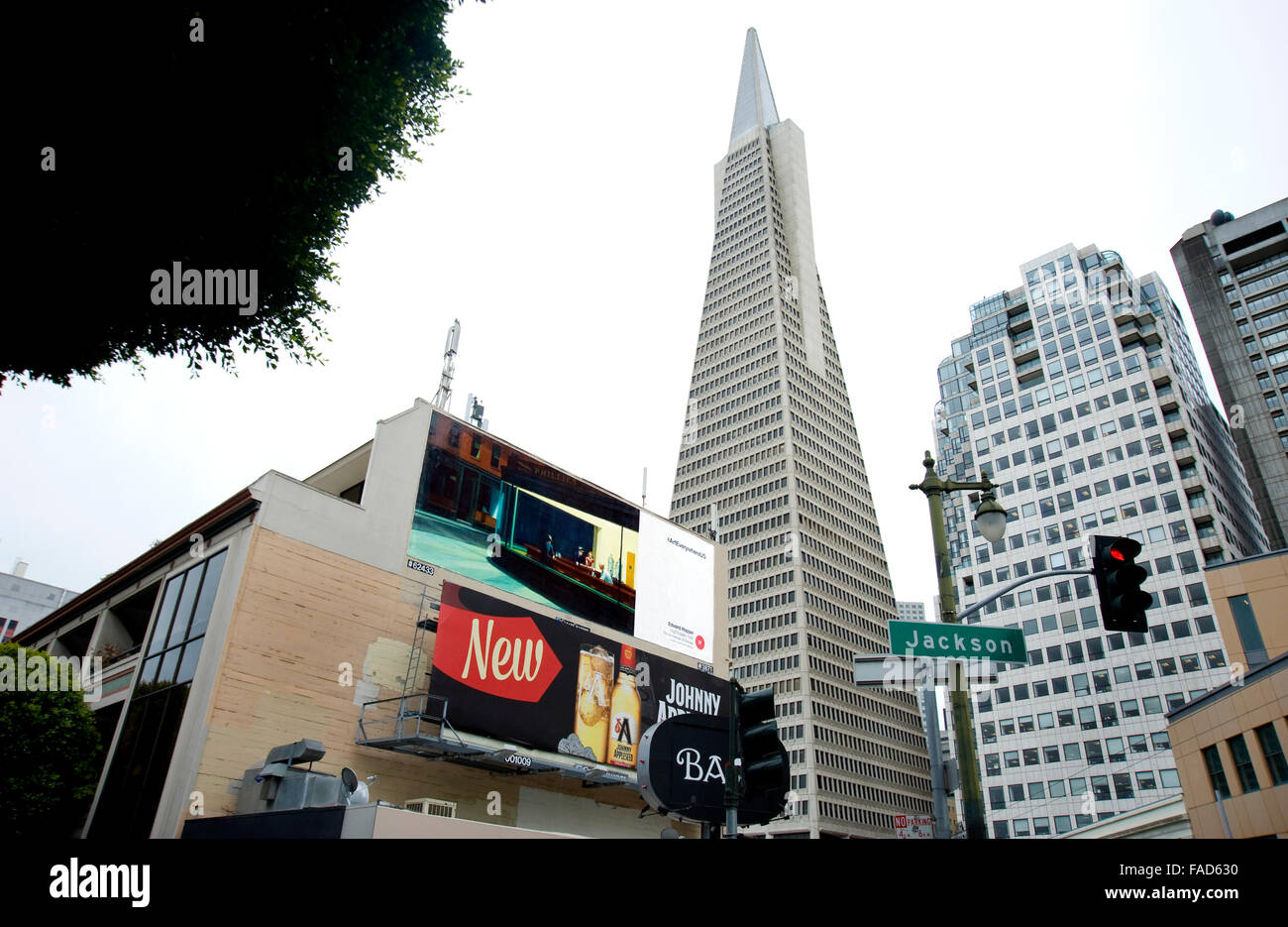 An Edward Hopper painting appears on an outdoor advertising billboard ...