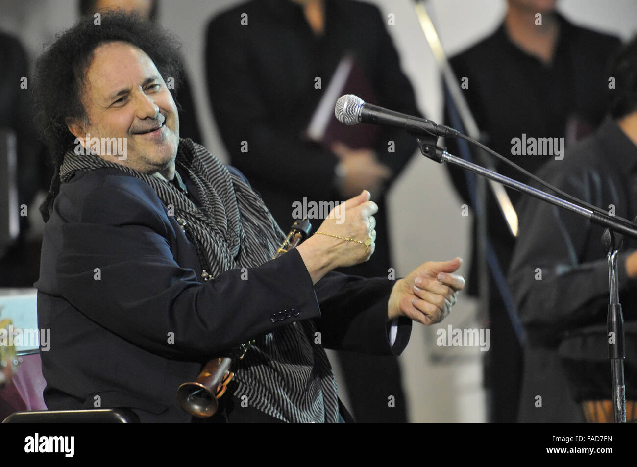 Pozzuoli, Italy. 27th Dec, 2015. Enzo Avitabile, an Italian saxophonist ...