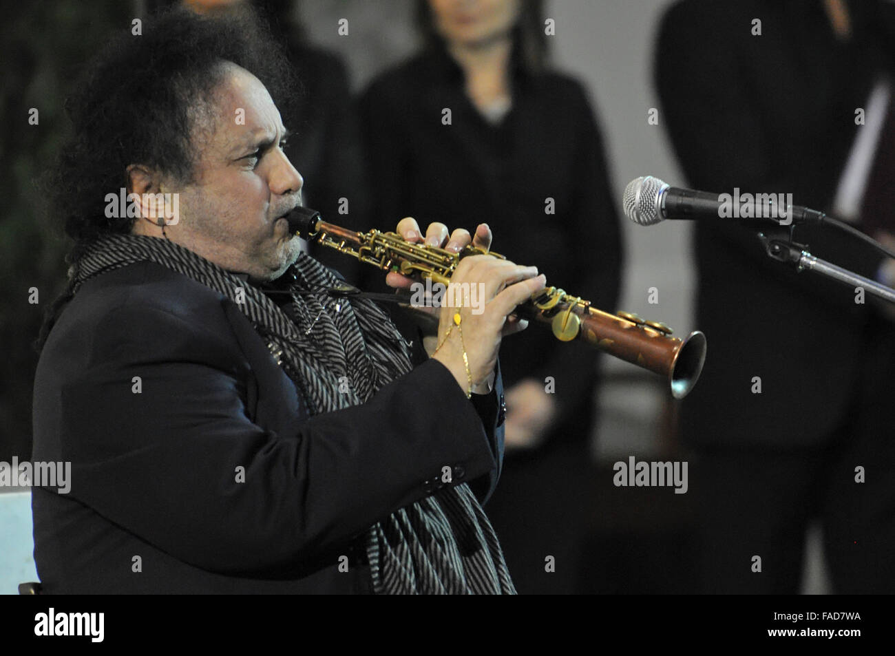 Pozzuoli, Italy. 27th Dec, 2015. Enzo Avitabile, an Italian saxophonist ...