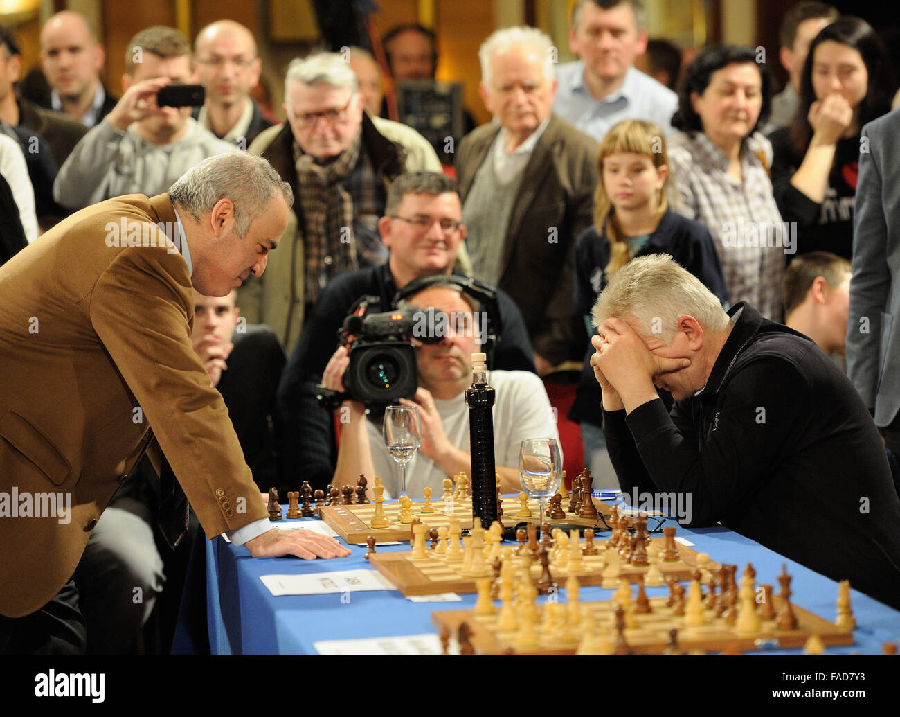 Zagreb, Croatia. 27th Dec, 2015. Former World Chess Champion Garry ...