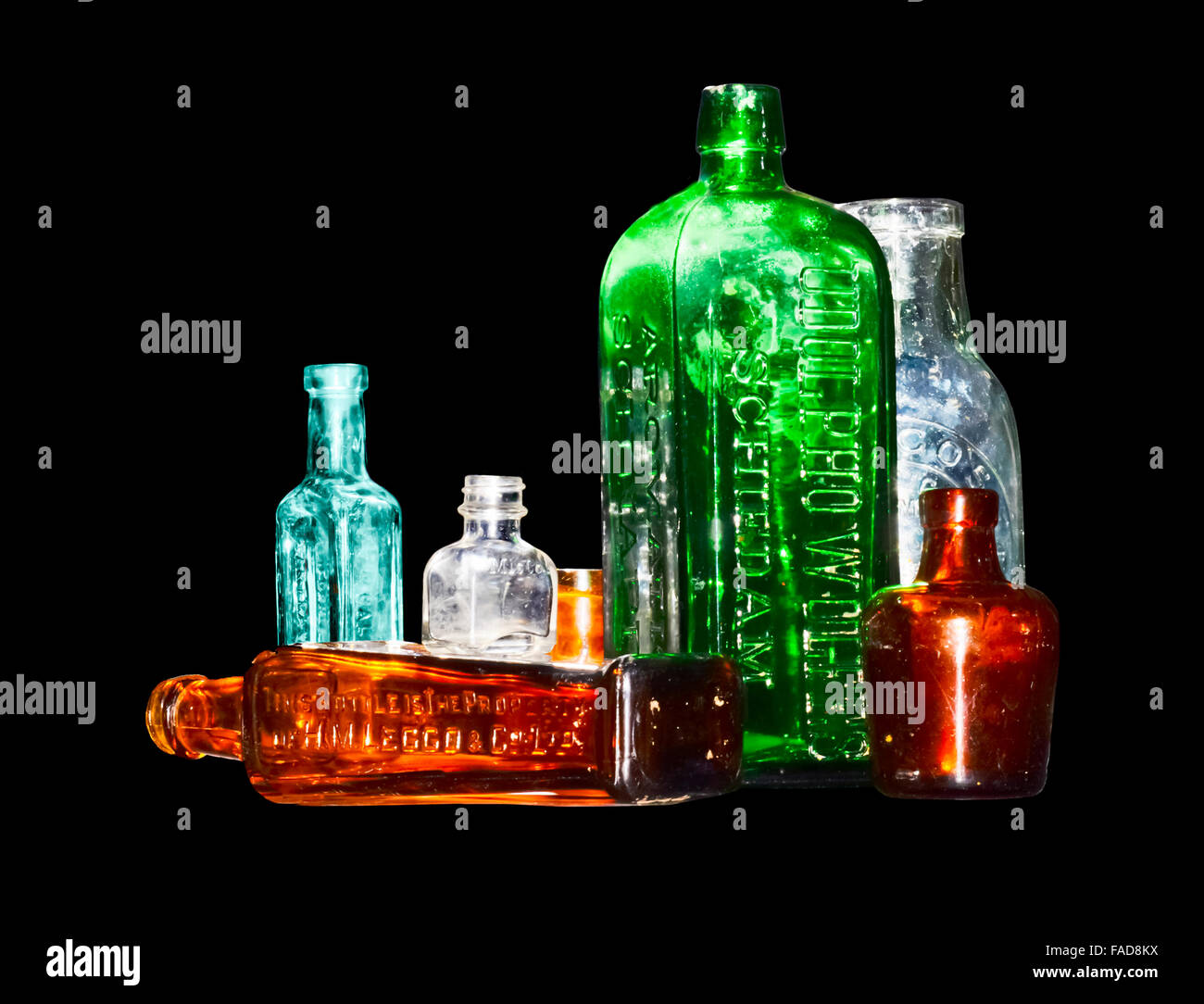 Coloured Bottles Glass Stock Photos & Coloured Bottles Glass Stock ...