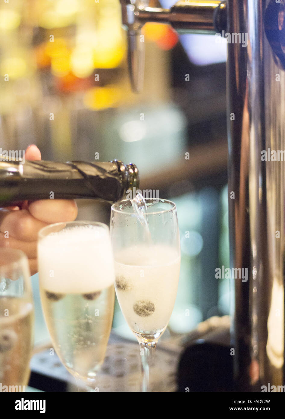 Lager draft beer pump in British pub bar wedding party reception in ...