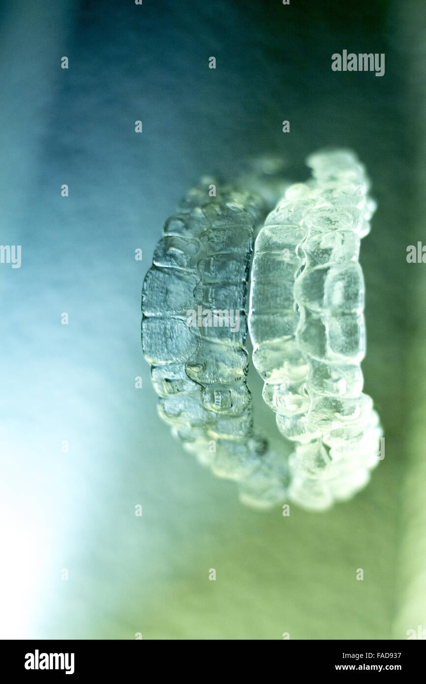 Invisible dental aligners modern tooth brackets transparent teeth ...