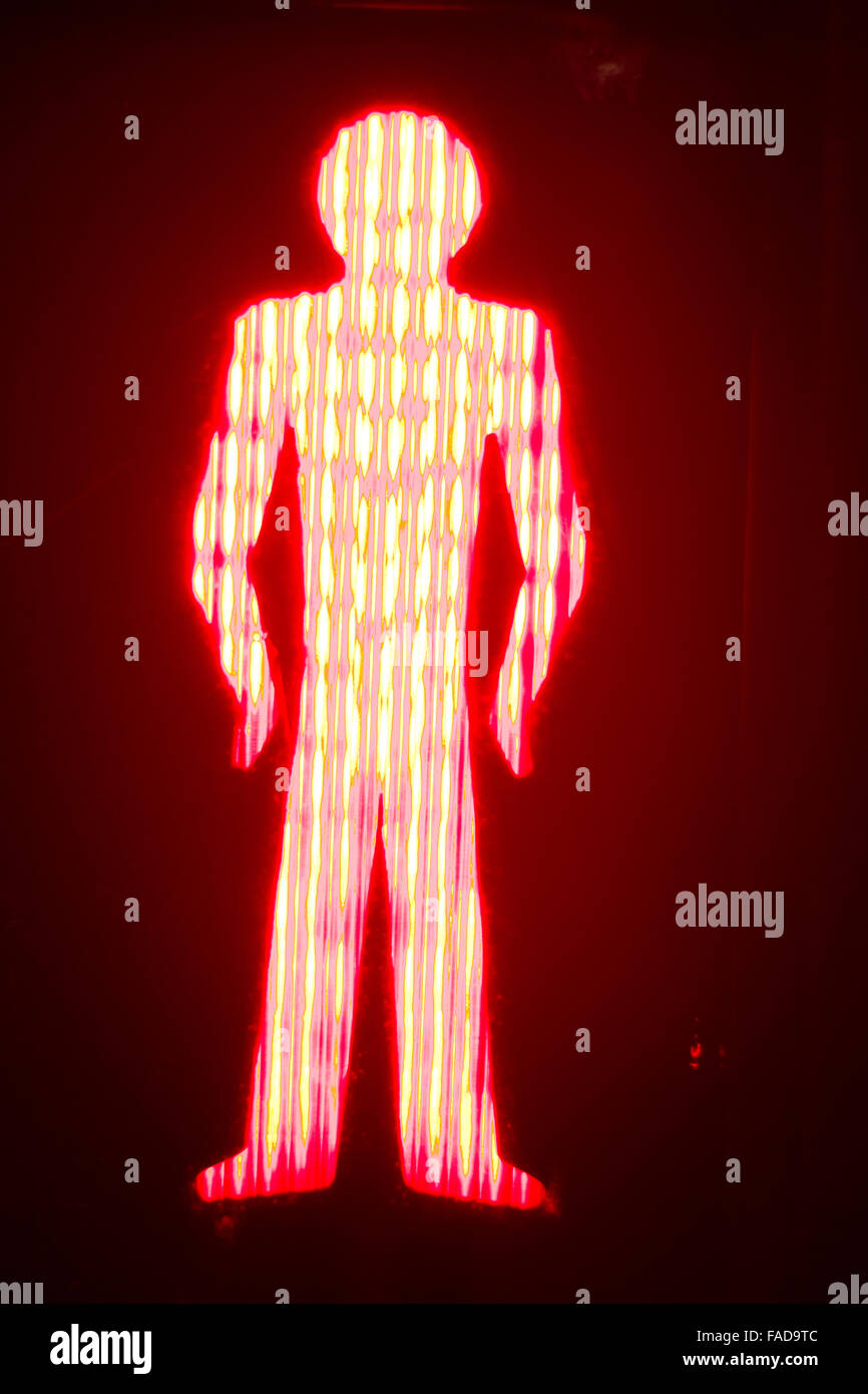 Red man traffic pedestrian stop sign light photo Stock Photo - Alamy