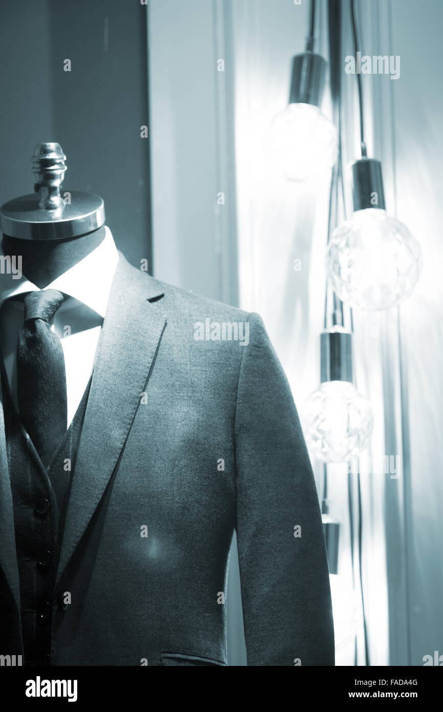 Shop dummy fashion mannequin in department store boutique window ...