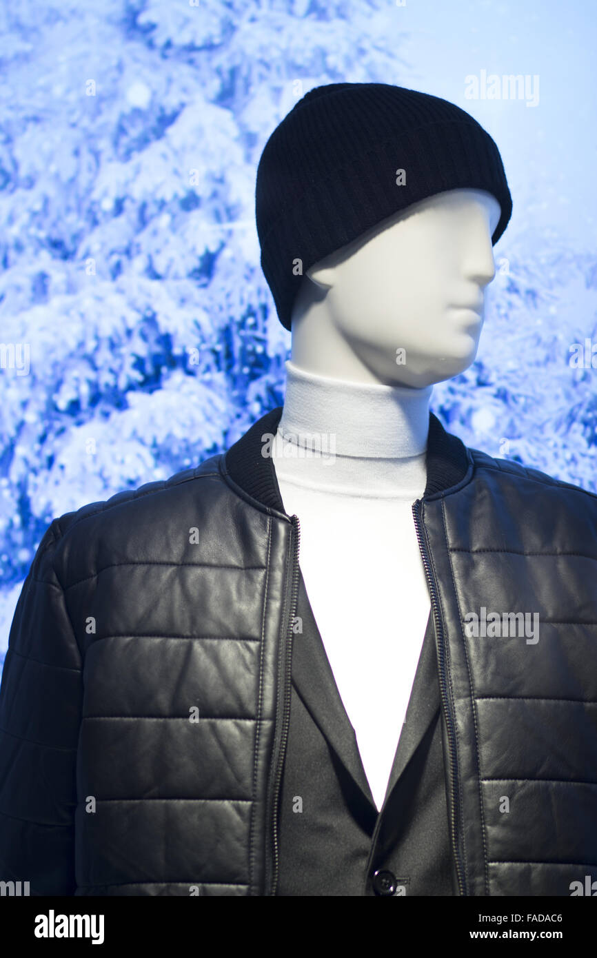 Shop dummy fashion mannequin in department store boutique window ...