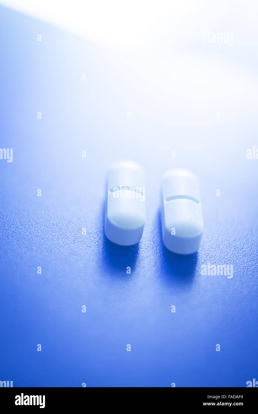 Prescription medication drugs photo. White tablets medicine pills ...