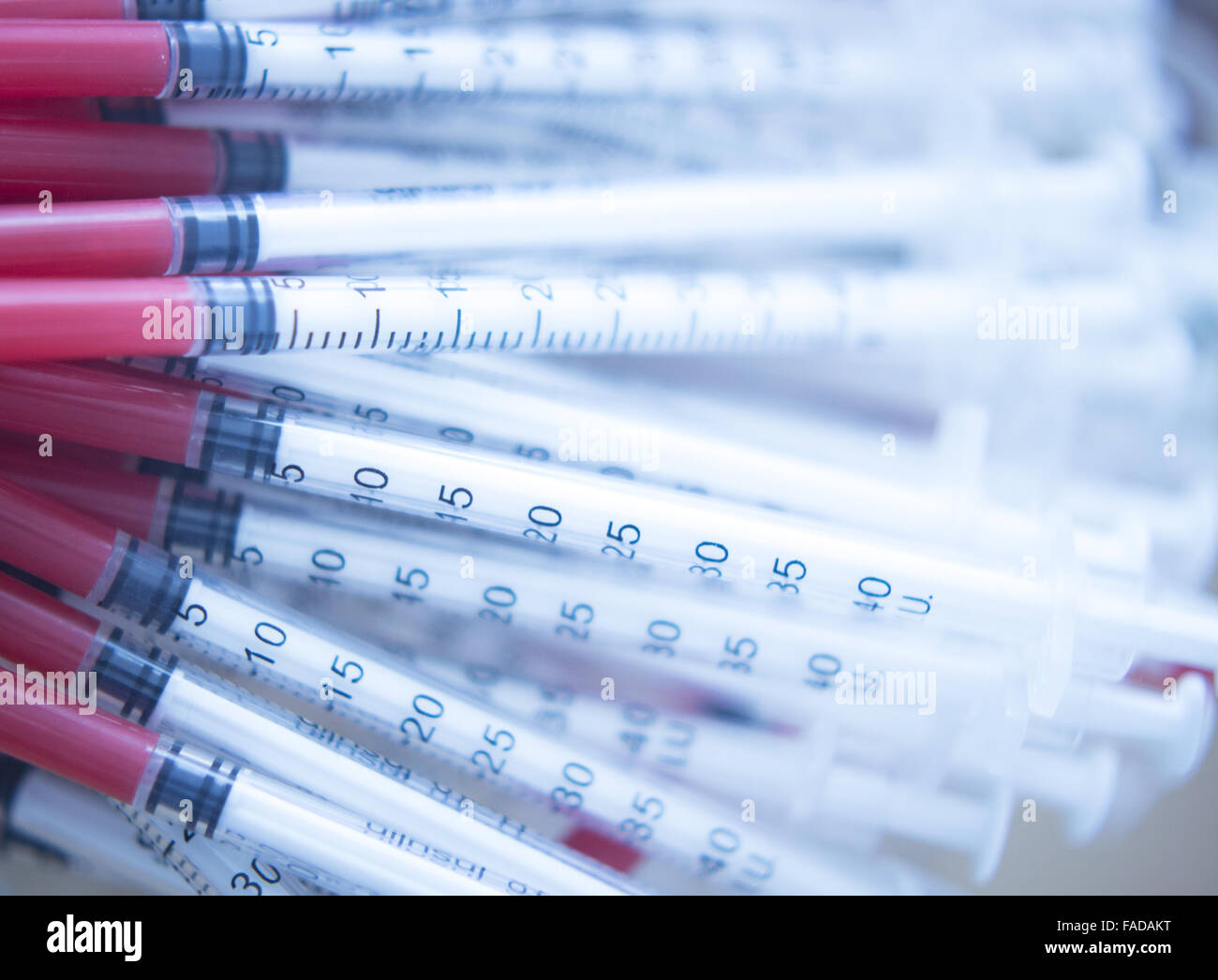 Phials of pharmaceutical insulin medication U-40 syringe photo Stock ...