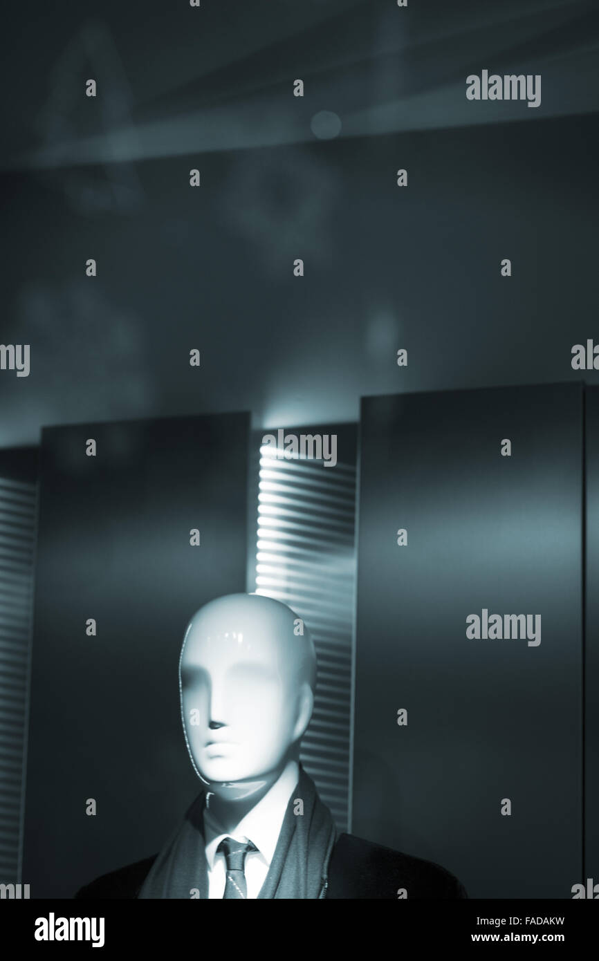 Shop dummy fashion mannequin in department store boutique window ...