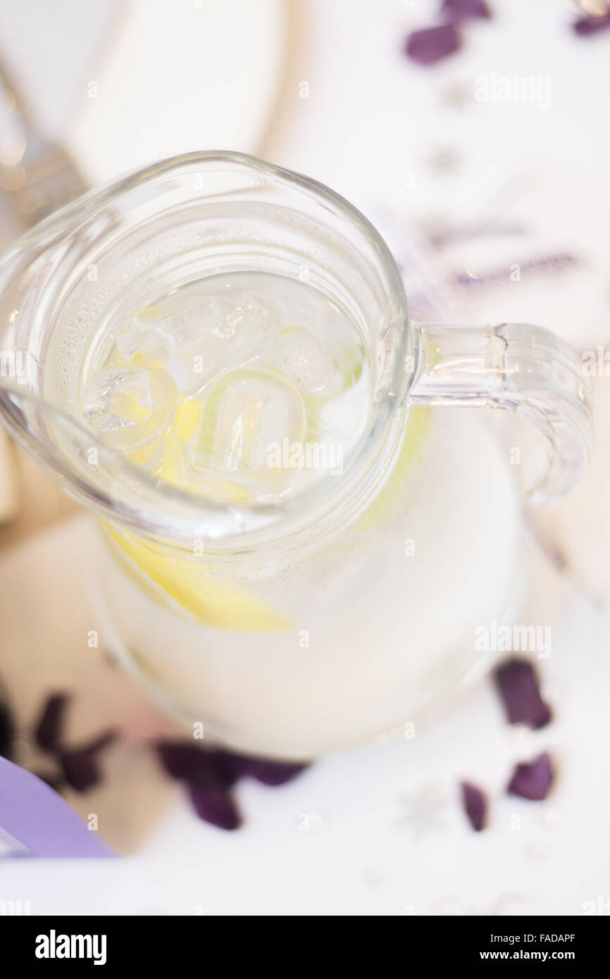 Water jug on table in wedding party reception dinner Stock Photo - Alamy