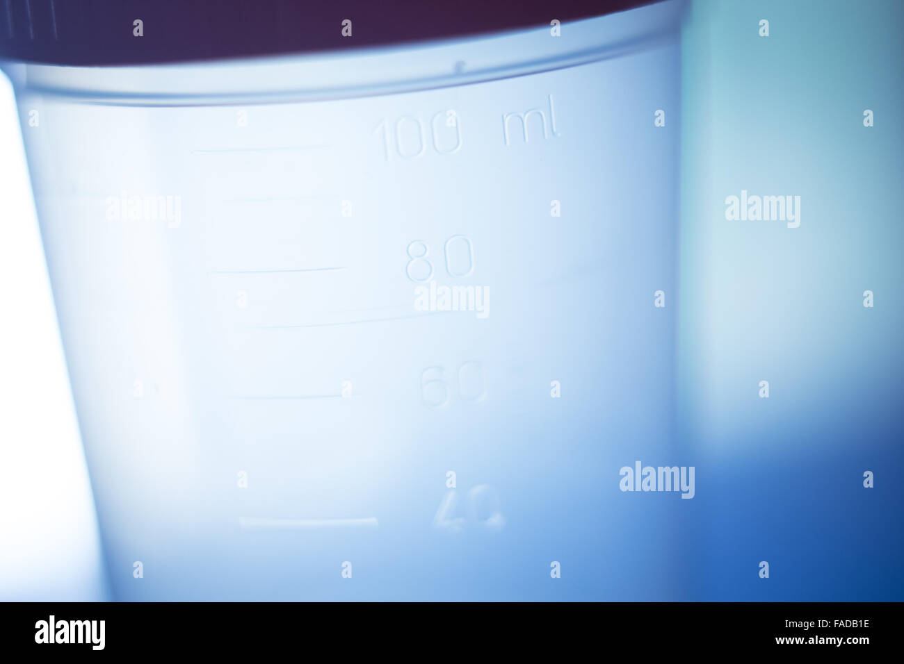 Urine sample plastic beaker for urine testing for drugs and illness ...