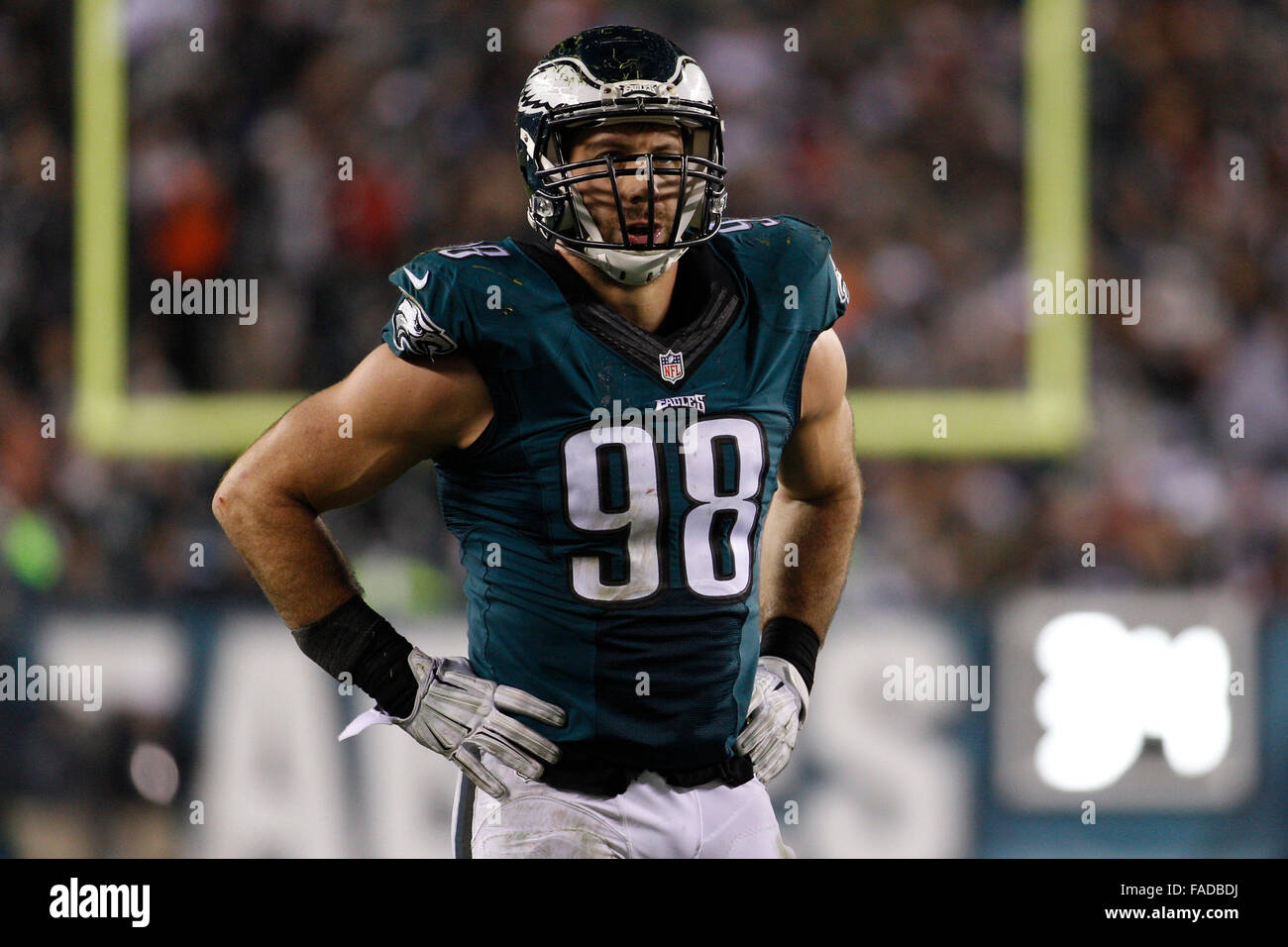 December 26, 2015: Philadelphia Eagles outside linebacker Connor Barwin (98) looks on during the ...
